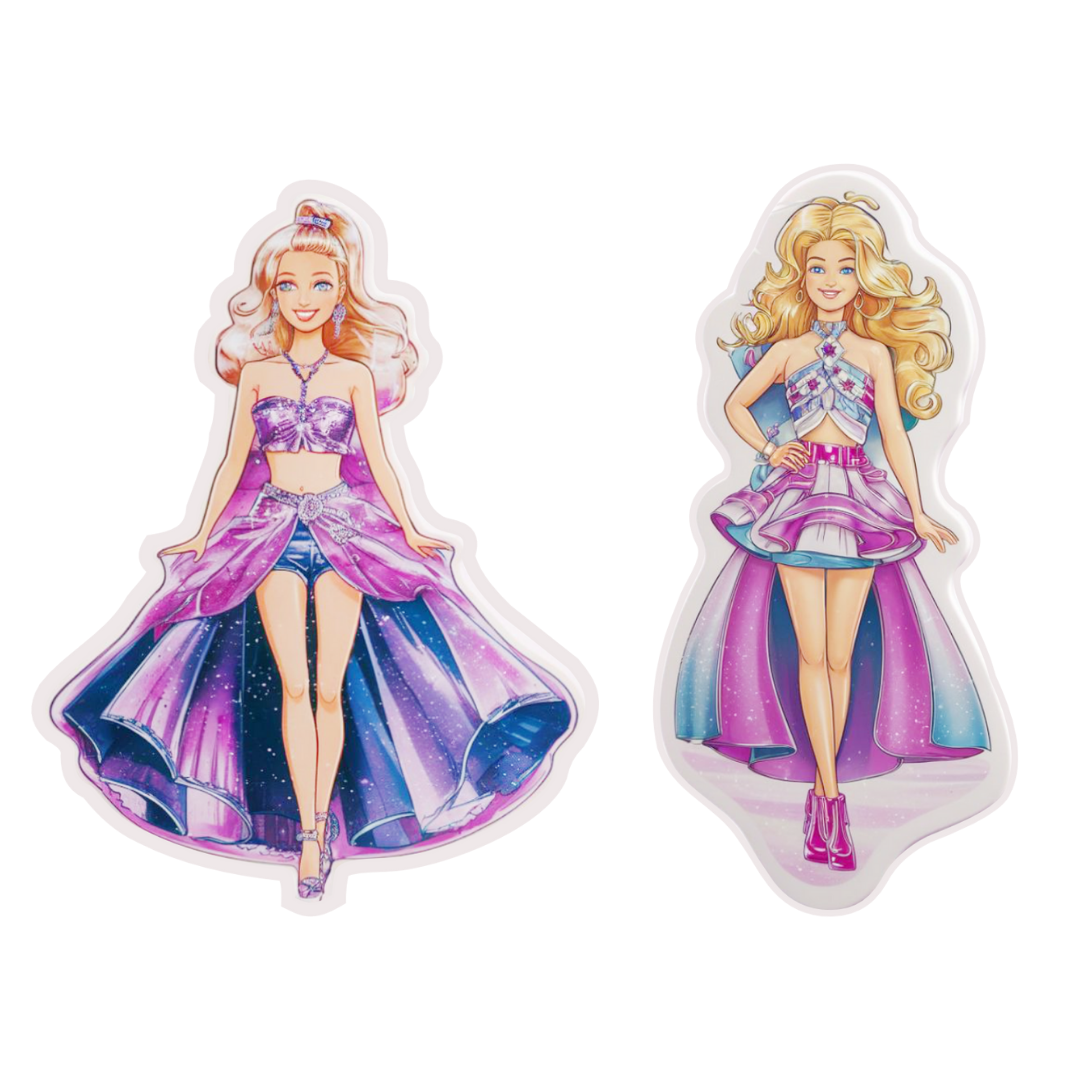 Barbie Dress-Up Fridge Magnet Set (Combo of 2) - The Wall of Dreams