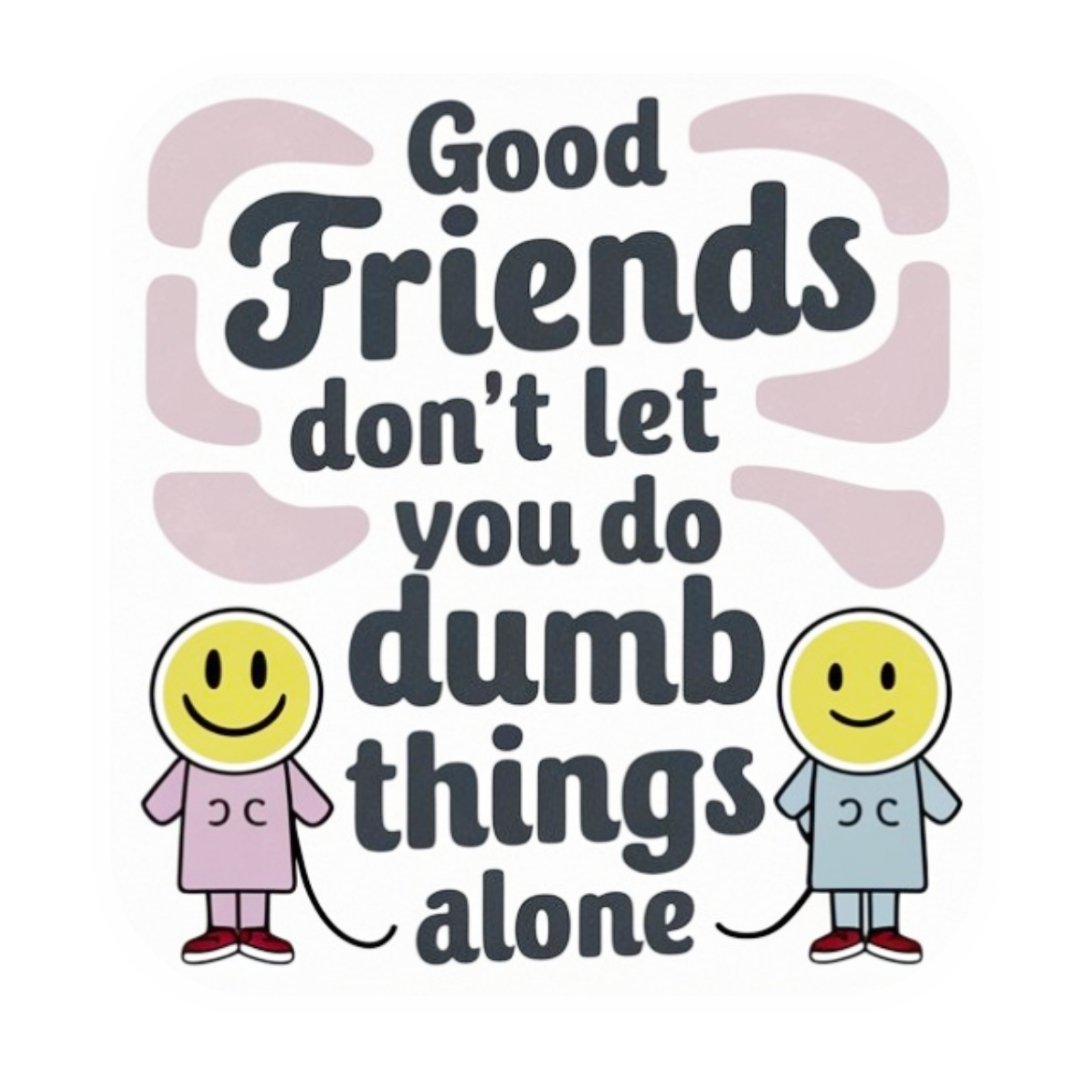 Good Friends Don't Let You Do Dumb Things Alone: A Fridge Magnet for ...